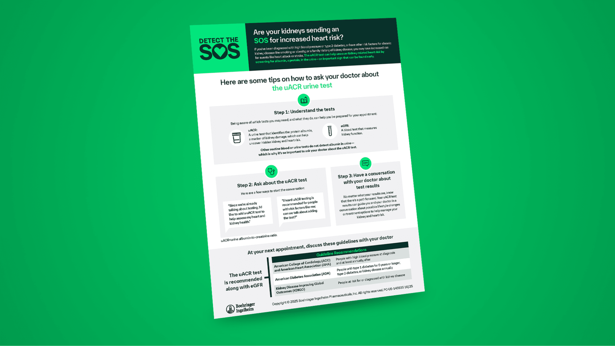 Ask Your Doctor to Add the uACR Test | Detect the SOS