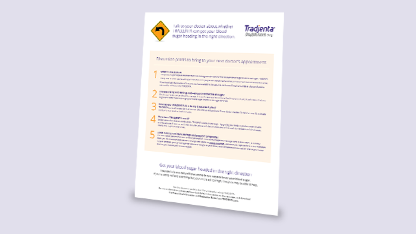 Lowering A1C & Blood Sugar | Tradjenta® (linagliptin) tablets