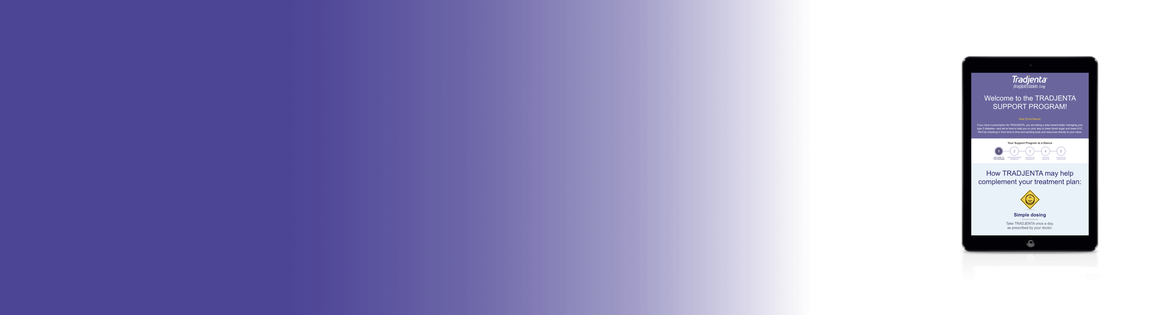 Sign Up for Support | Tradjenta® (linagliptin) tablets